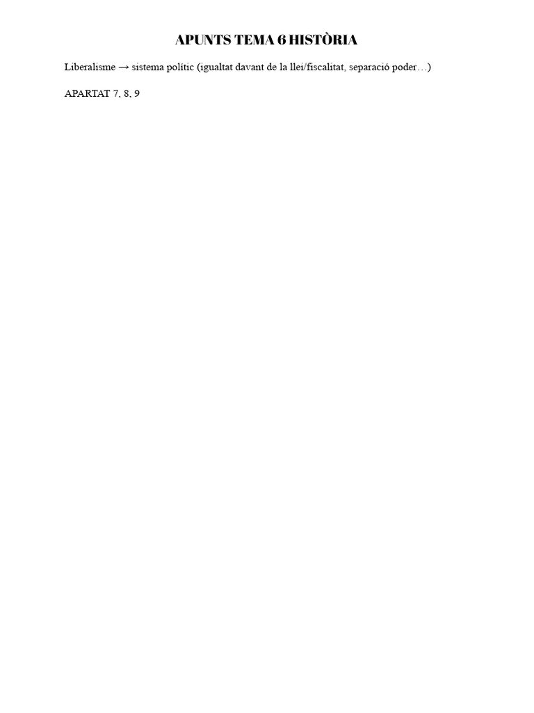 Apunts Tema 6 Història | PDF