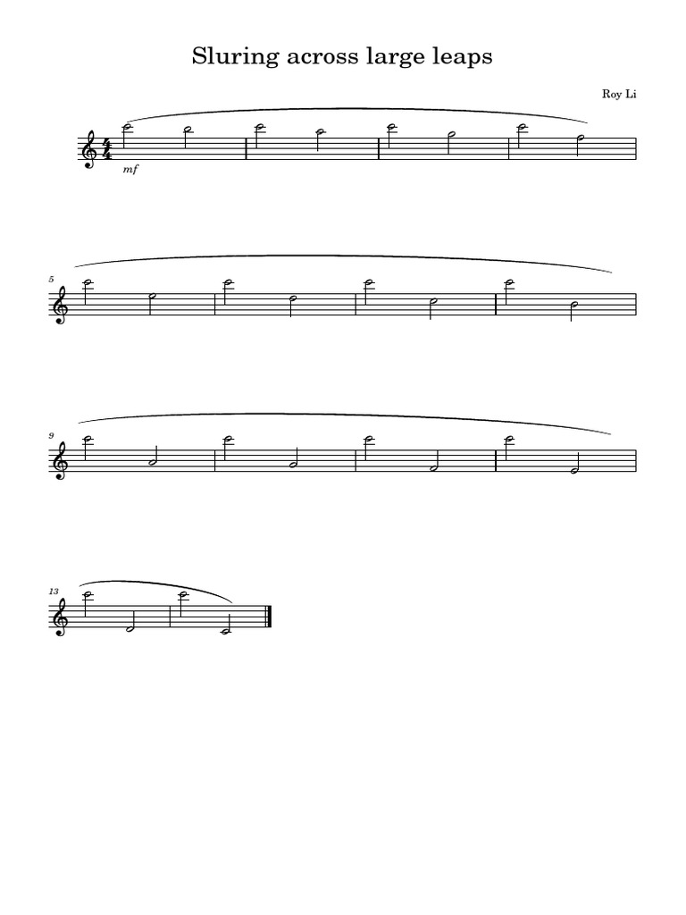 Sluring Across Large Leaps | PDF