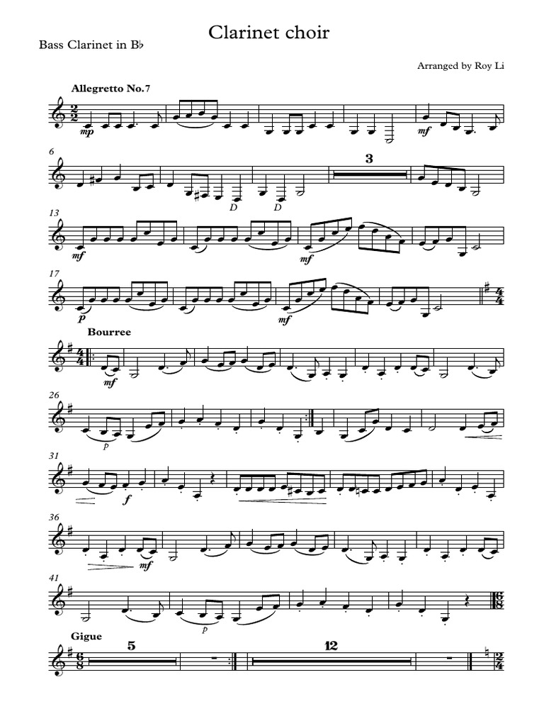 Clarinet Choir Bass | PDF