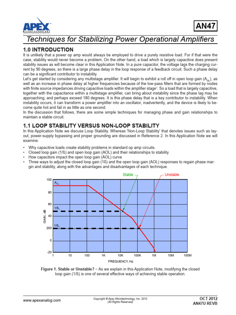 Opamp Stability | PDF | Amplifier | Operational Amplifier Opamp Stability | PDF | Amplifier | Operational Amplifier