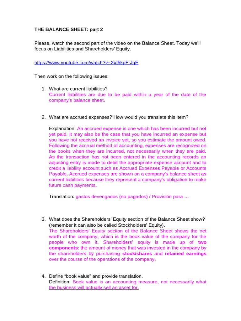 Understanding Liabilities & Equity in Balance Sheets | PDF | Balance ...