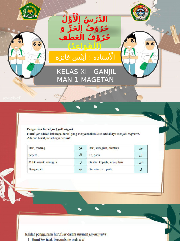 Materi Kaidah Harful Jar Dan Harful Athfi Xi (Ganjil) | PDF