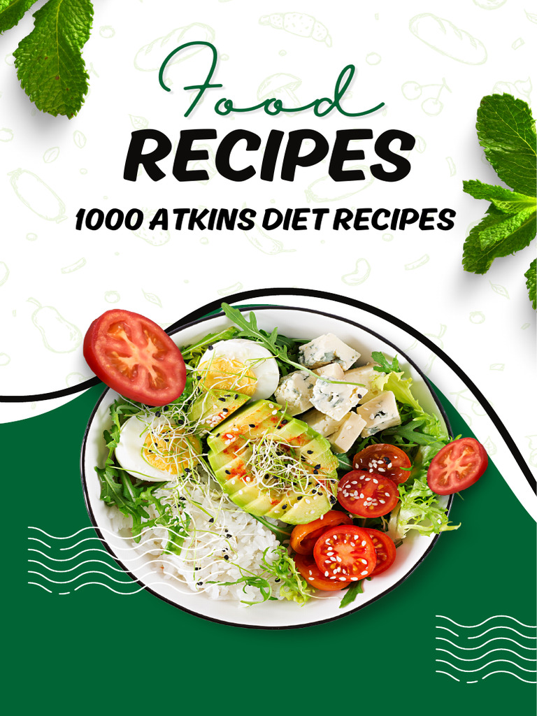 Minimalist Colorful Healthy Recipe Book Cover | PDF