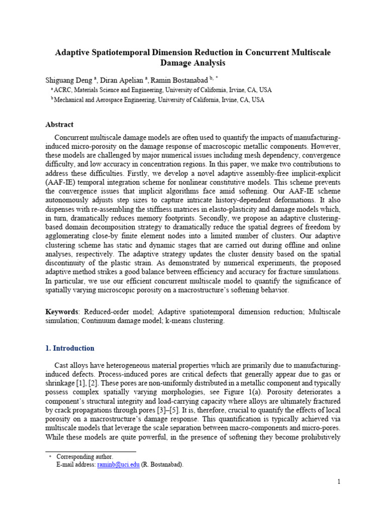 Adaptive Spatiotemporal Dimension Reduction in Concurrent Multiscale ...