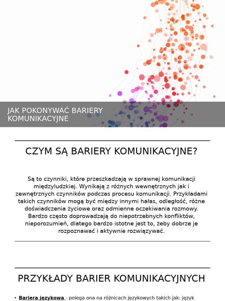 Bariery Komunikacyjne | PDF