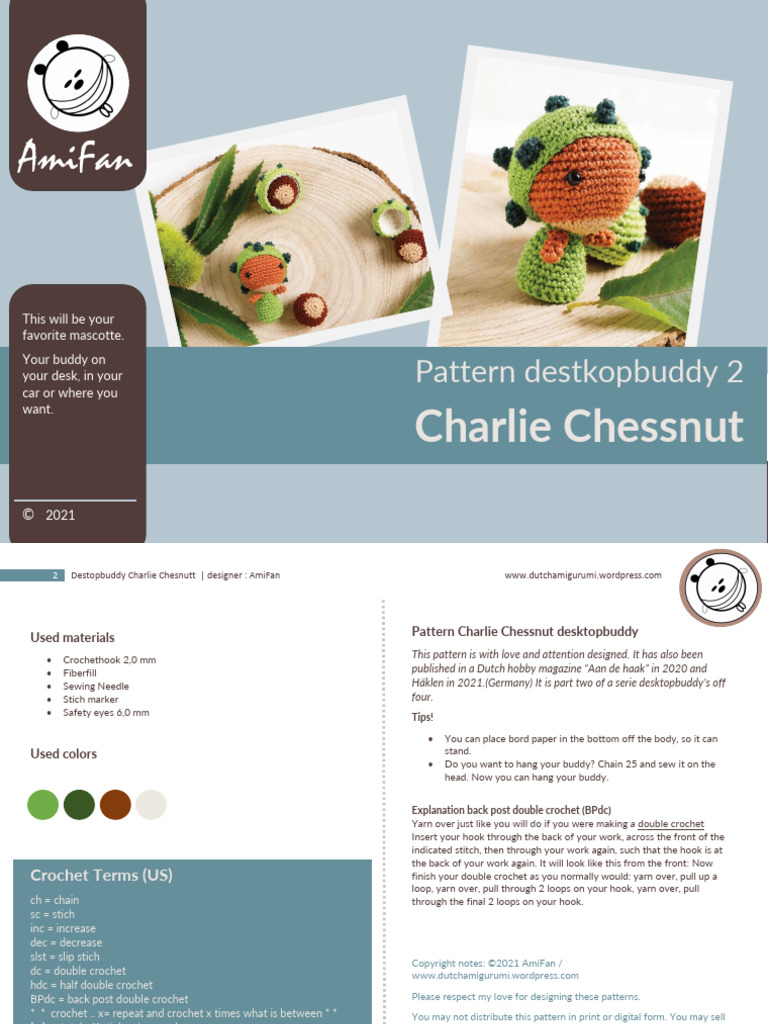 Crochet Chestnut Doll Amigurumi PDF Pattern 1 | PDF | Crochet | Amigurumi