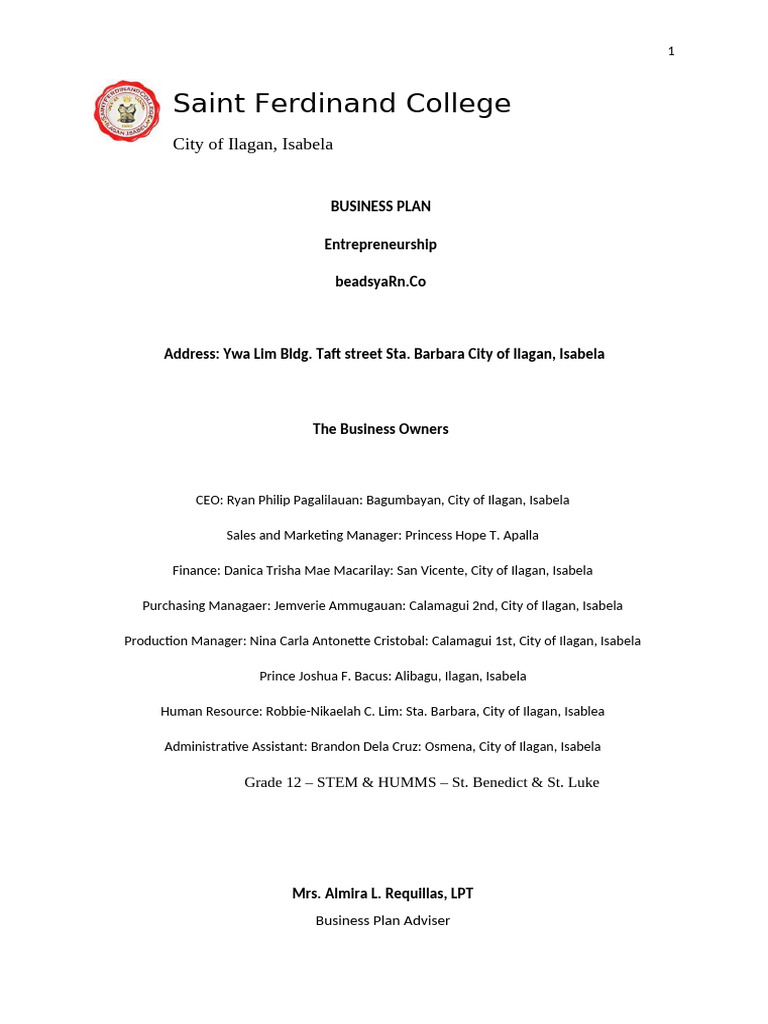 Bus plan. | PDF | Expense | Equity (Finance)