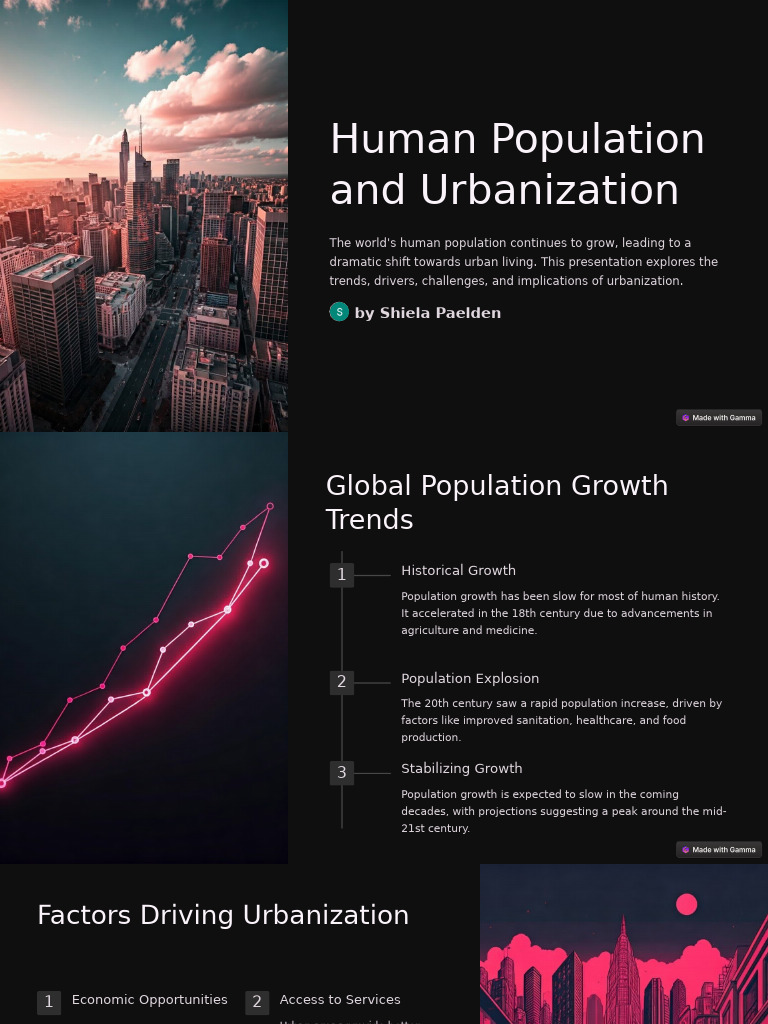 Human Population And Urbanization Pdf Urbanization Economic Growth