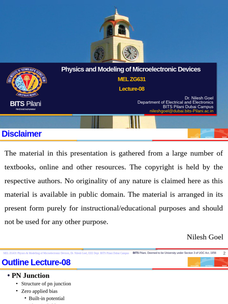 08_Lecture_Original_pn_With_Annotations | PDF | P–N Junction | Electronics