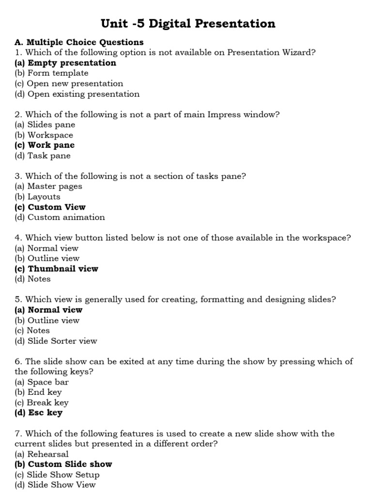 IT 9 Unit - 5 Digital Presentation | PDF | Keyboard Shortcut | System Software