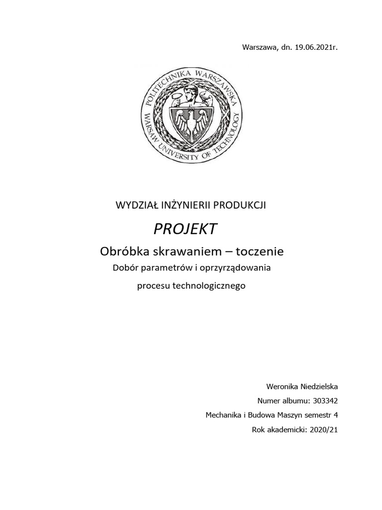 Przykład Projektu | PDF