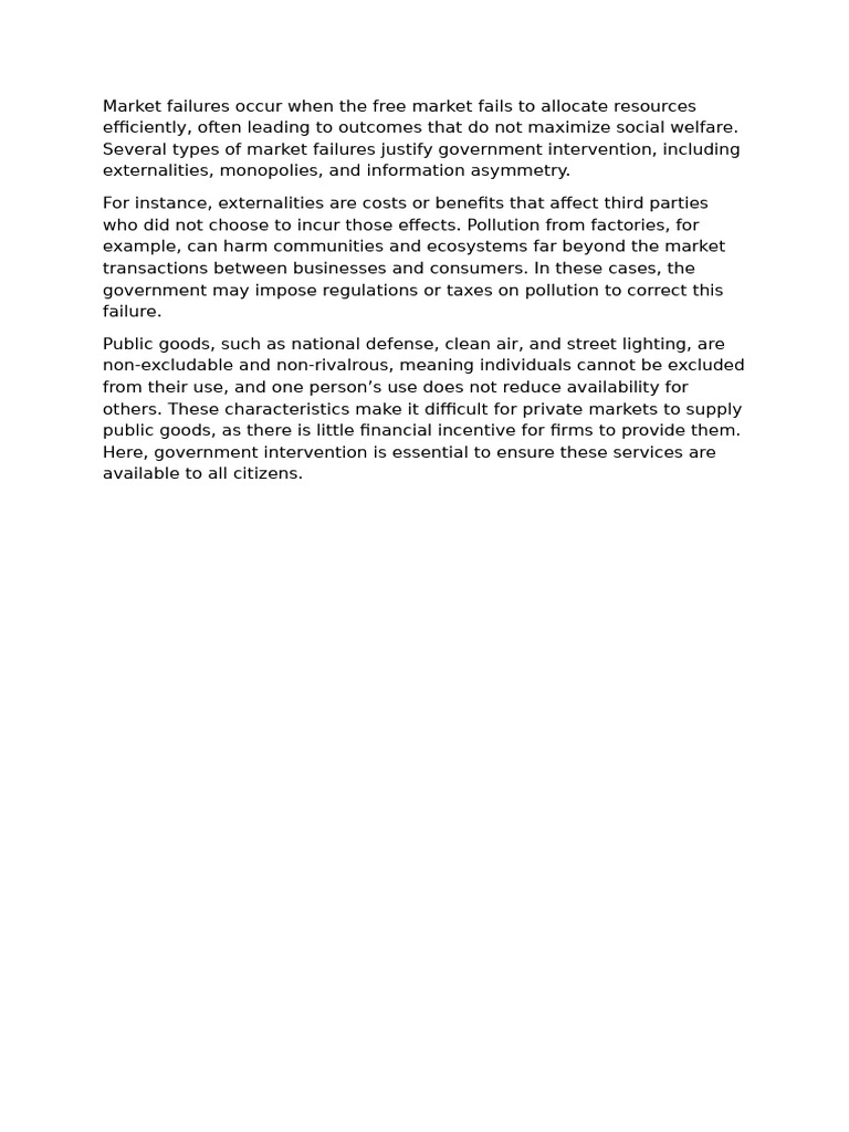 Public Goods and Market Failure | PDF