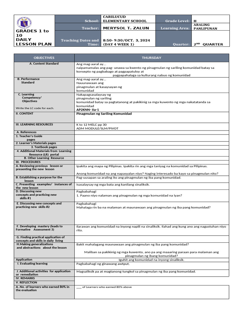 DLP Ap D4 | PDF | Education Theory | Human Communication