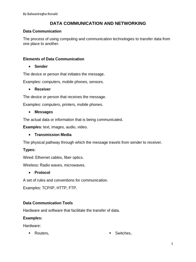 Data Communication and Networking | PDF | Computer Network ...