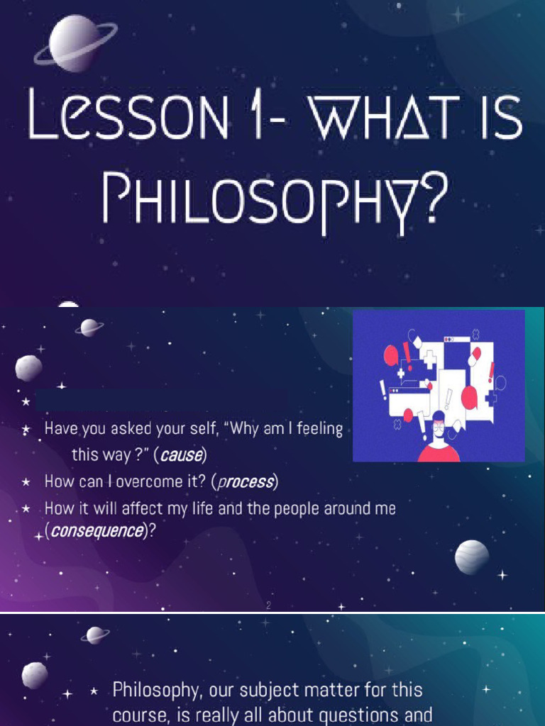 Lesson 1 - What Is Philosophy - Hand Outs | PDF