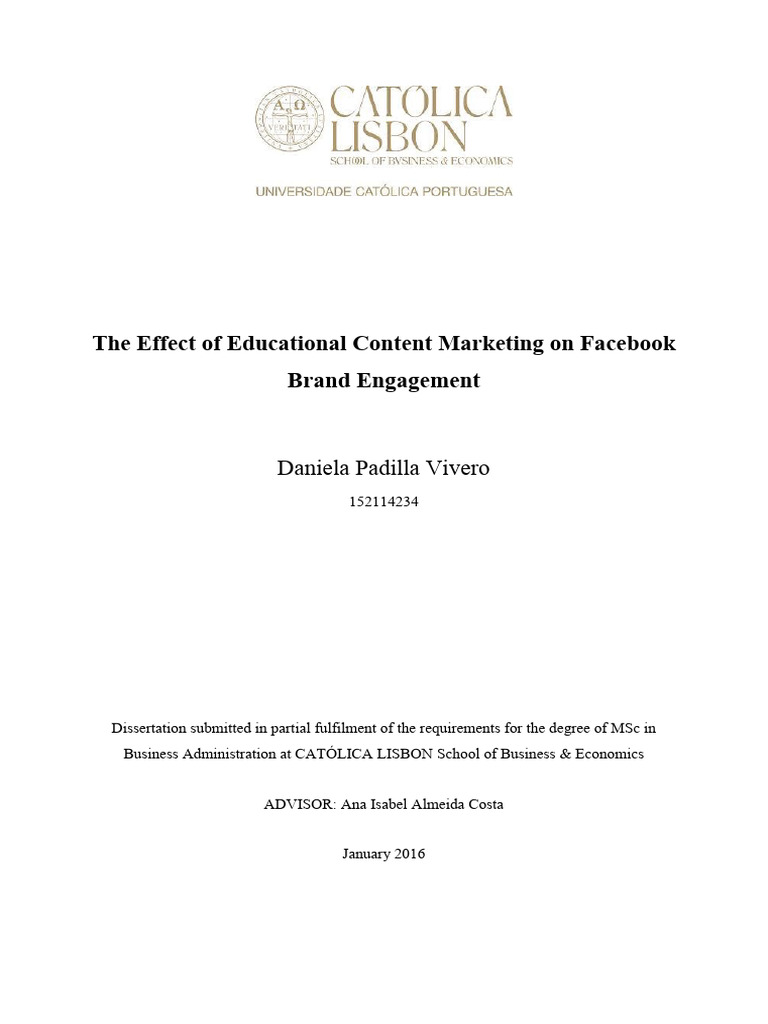 The Effect of Educational Content Marketing On Facebook Brand ...