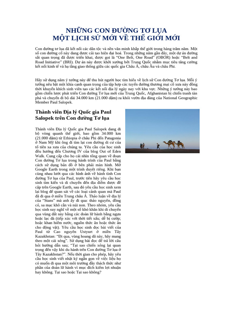 NH NG Con Đư NG Tơ L A - Asian 2 | PDF