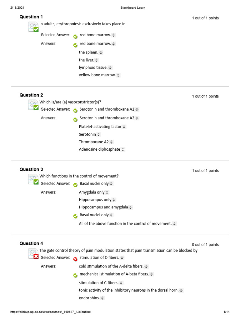 BLOCK 3 TEST 1 MEMO | PDF | Spinal Cord | Low Density Lipoprotein