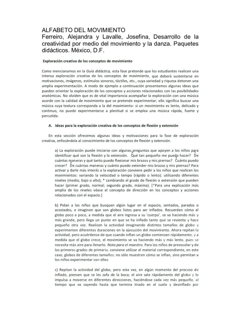 Alfabeto Del Movimiento IBAEBC | PDF | Movimiento (física) | Los símbolos