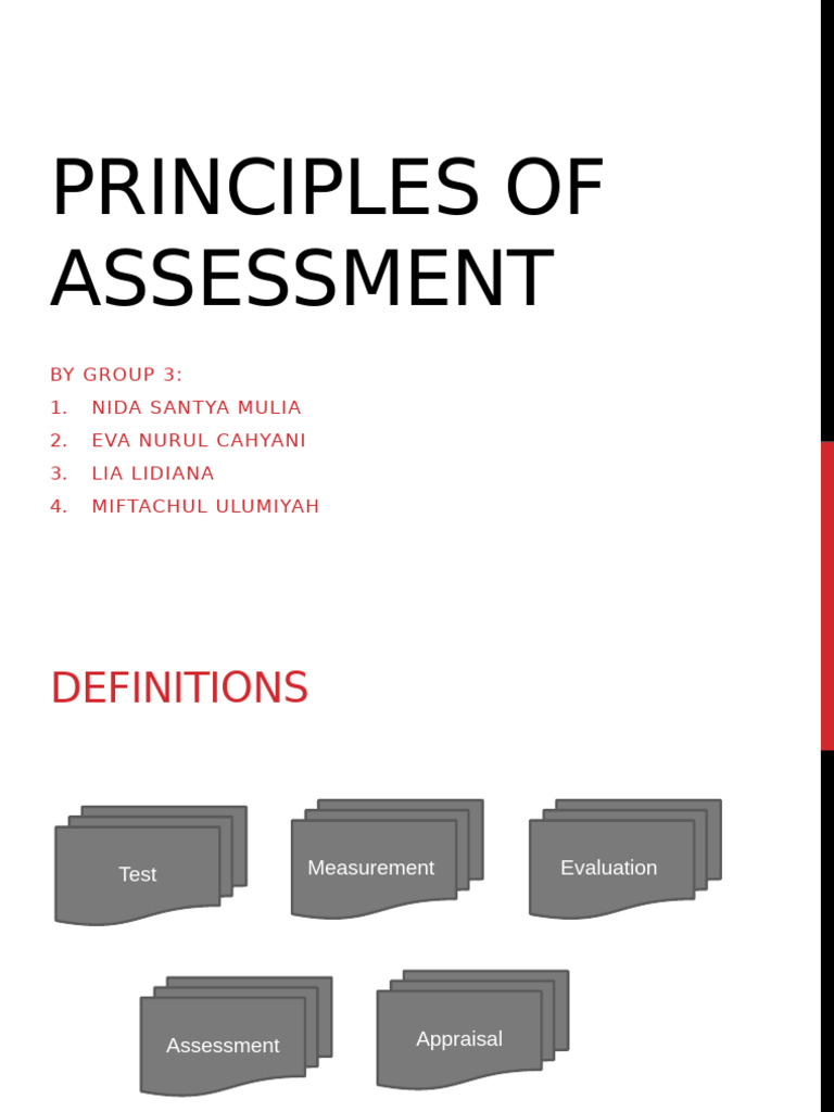 Principles of Assessment | PDF | Career & Growth