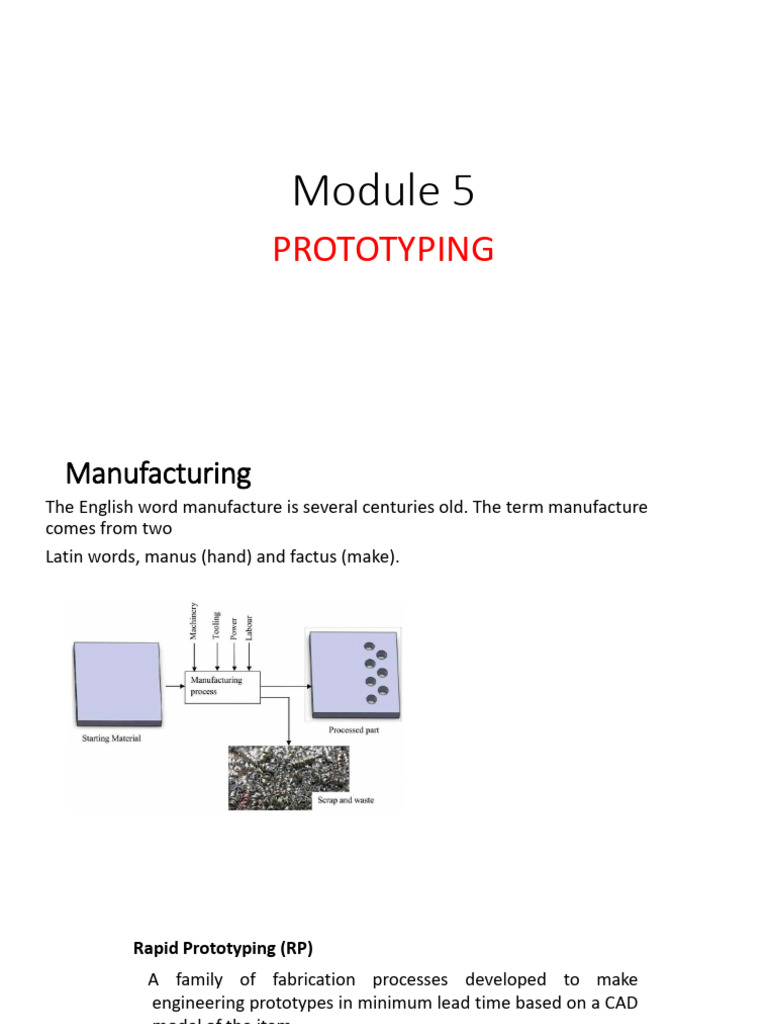 Module 5-prototyping | PDF | 3 D Printing | Sintering