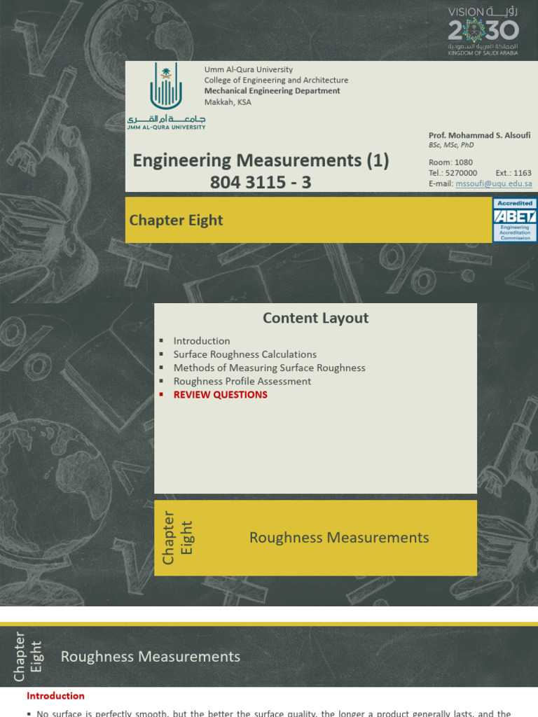 measurement engineering | PDF | Surface Roughness | Root Mean Square
