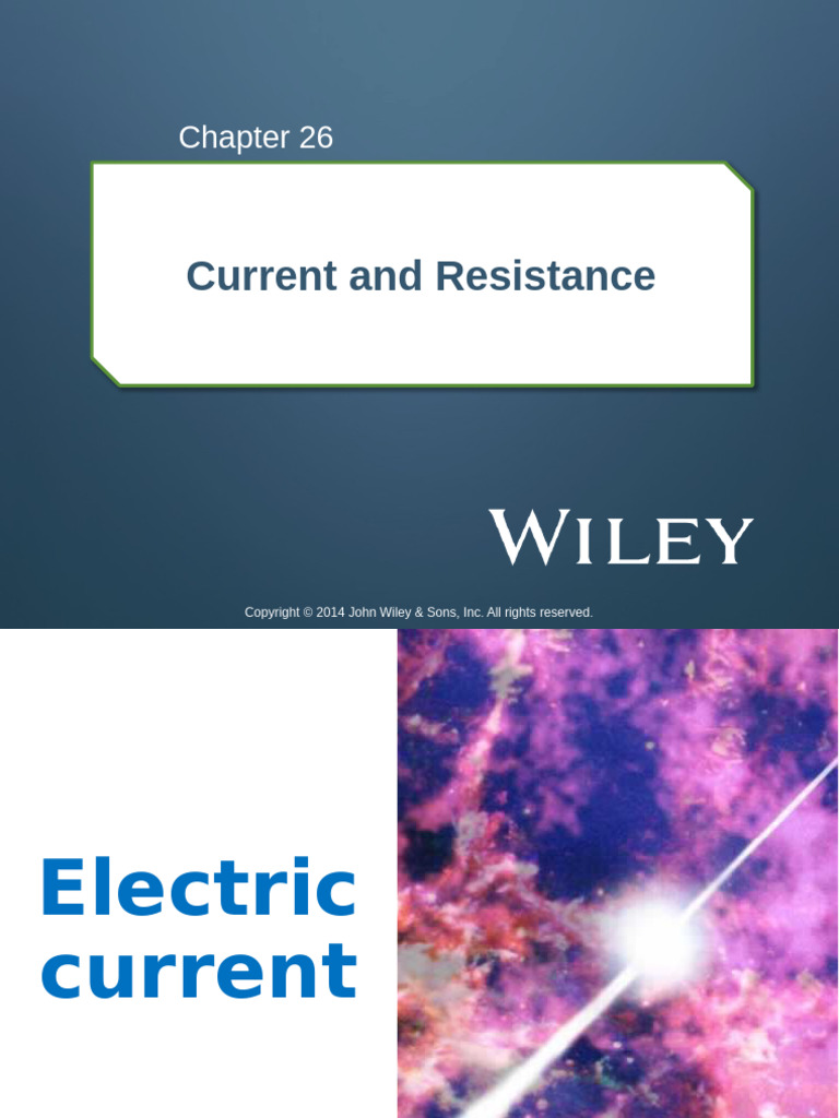 Current and Resistance | PDF | Electrical Resistivity And Conductivity ...