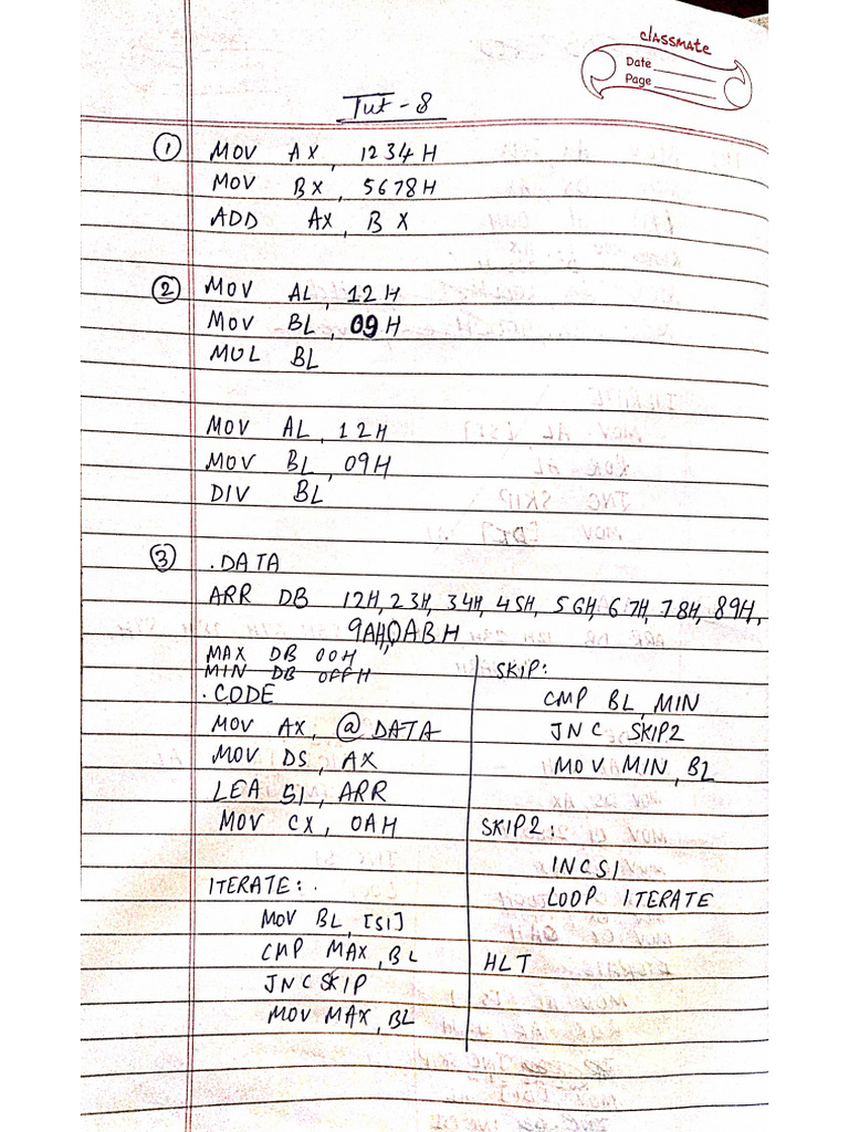 COA Tute 8 Sol | PDF