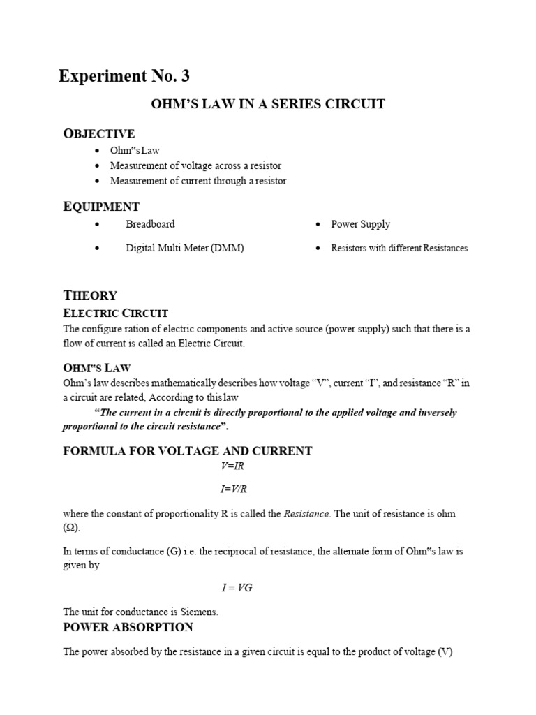 ET_Chemical_Lab_Part_2 | PDF | Electrical Resistance And Conductance | Voltage