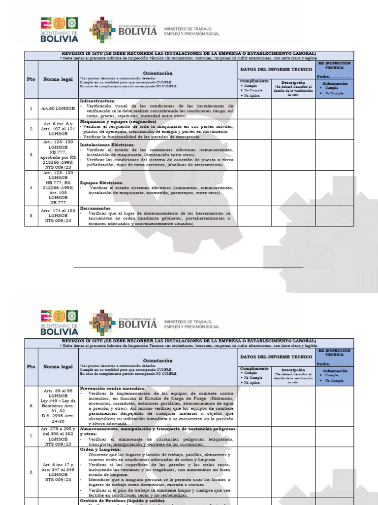 INFORME DE INSPECCION TECNICA Rev 0 | PDF | Seguridad y salud ocupacional | La seguridad