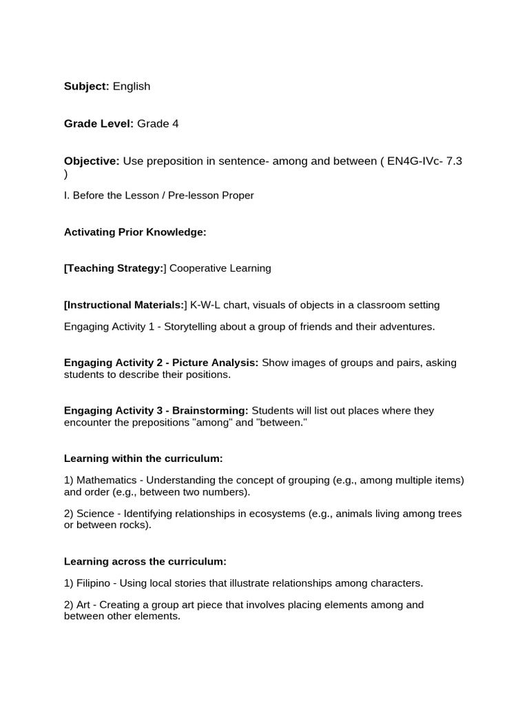 lesson_plan | PDF | Learning | Curriculum