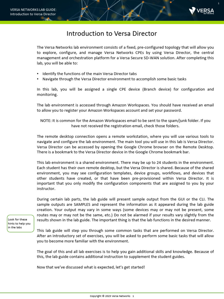 V SDCA Lab Guide | PDF | Menu (Computing) | Graphical User Interfaces