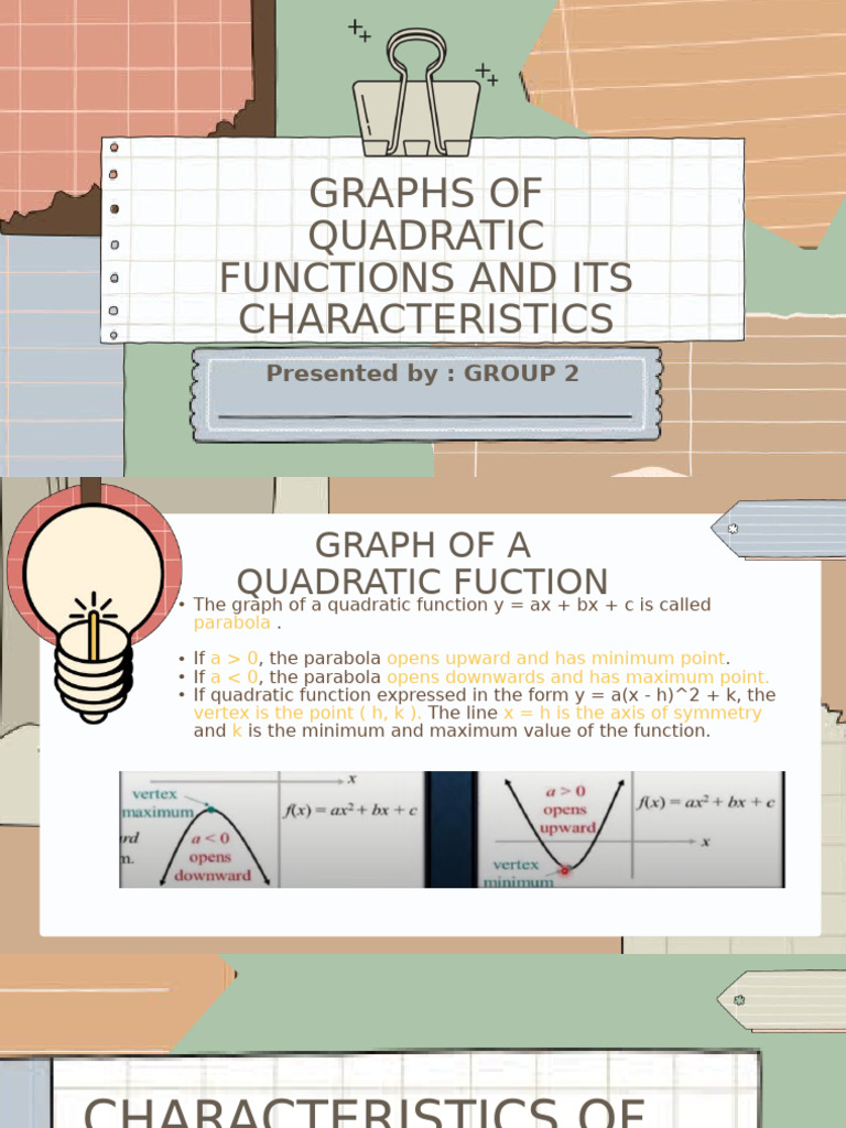 Quadratic Function | PDF | Mathematics | Mathematics Of Computing