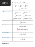 Class 12 Derivative Formulas | PDF