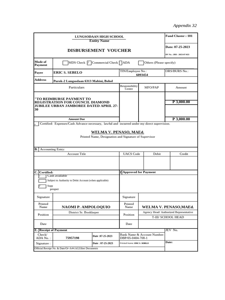 Appendix 32 - DV (2) Dynamic Jhs Toto Gad Dec 2022 | PDF | Payments ...