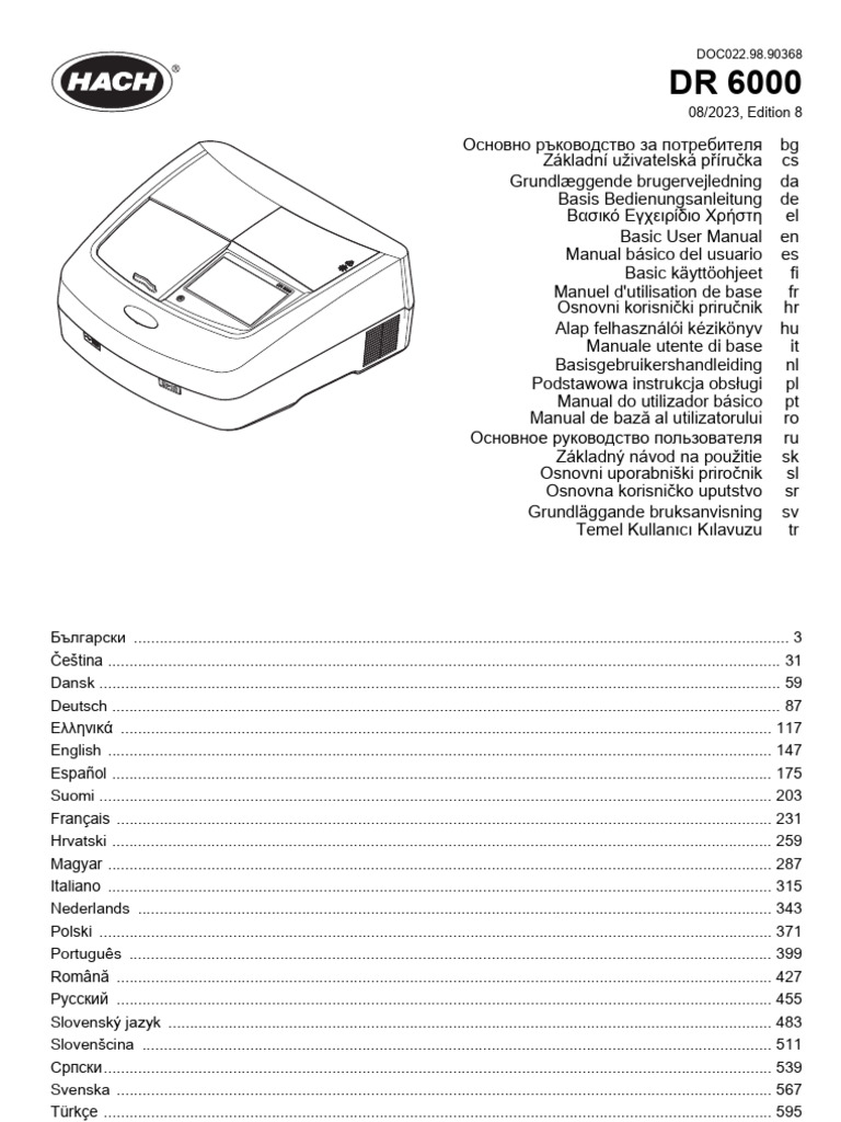 Manual DR 6000 | PDF