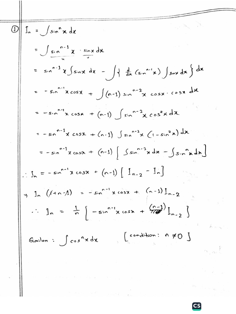 Successive Reduction Integration Problems | PDF