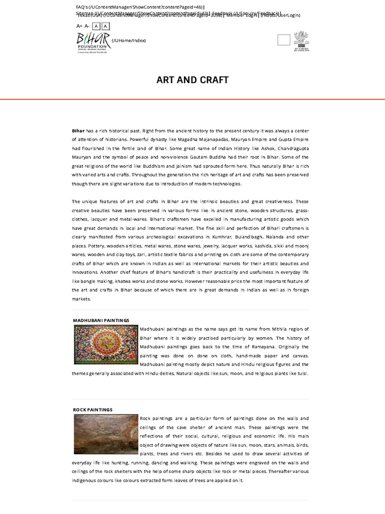 Bihar Foundation | PDF | Paintings | Pottery