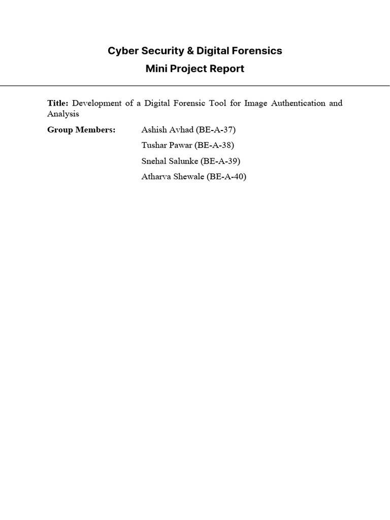 CSDF - Mini - Project Report | PDF | Pattern Recognition | Metadata