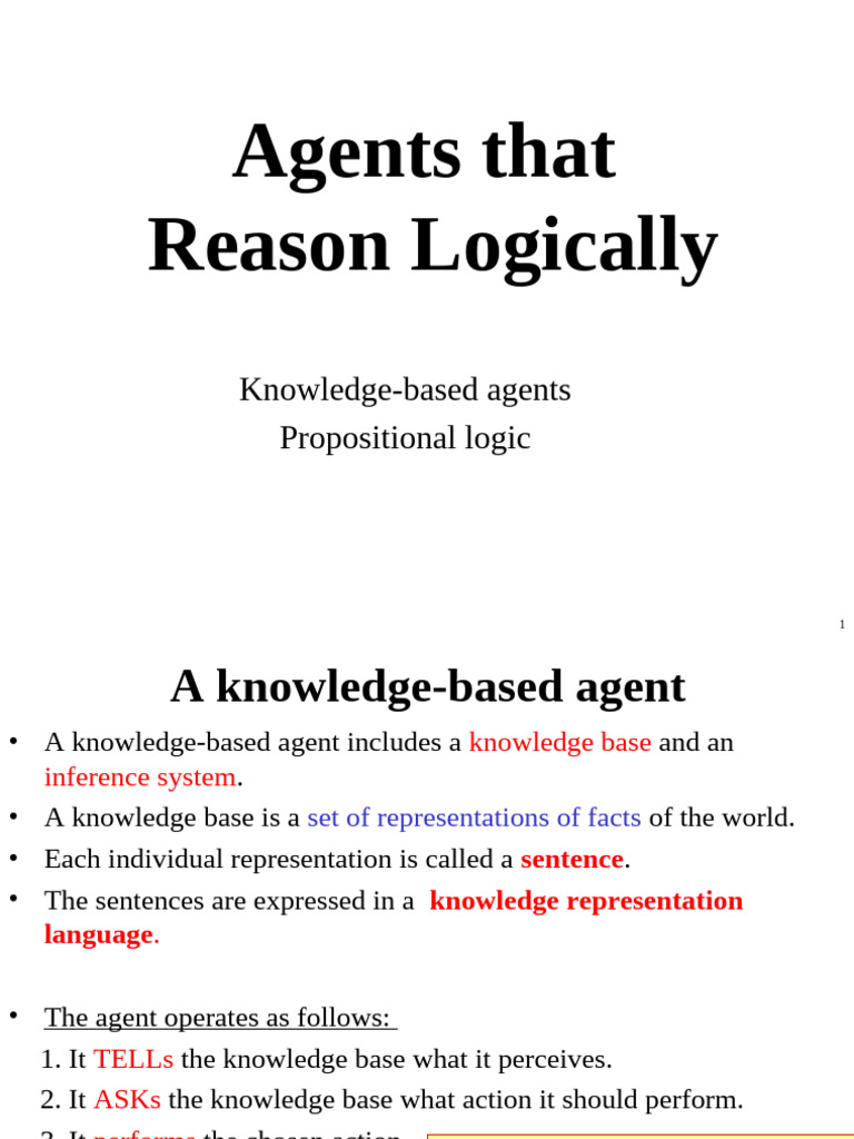 Unit 3 Logical Agent SAV | PDF | Inference | Logic
