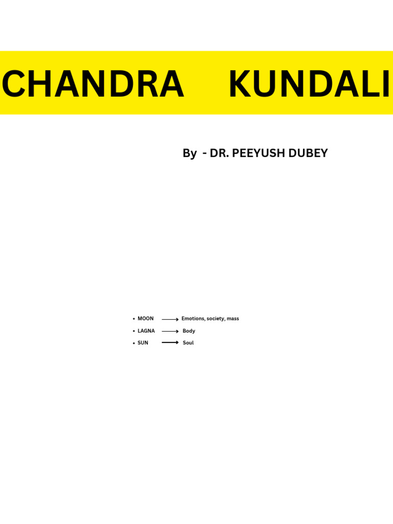 Chandra Kundali: by - Dr. Peeyush Dubey | PDF