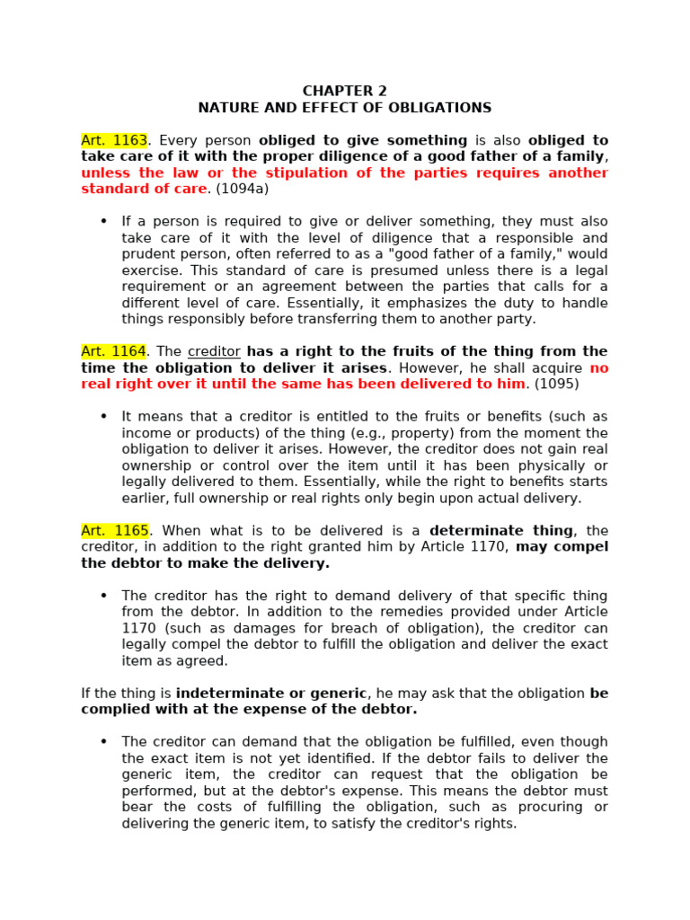 Oblicon CHAPTER 2 | PDF | Interest | Private Law