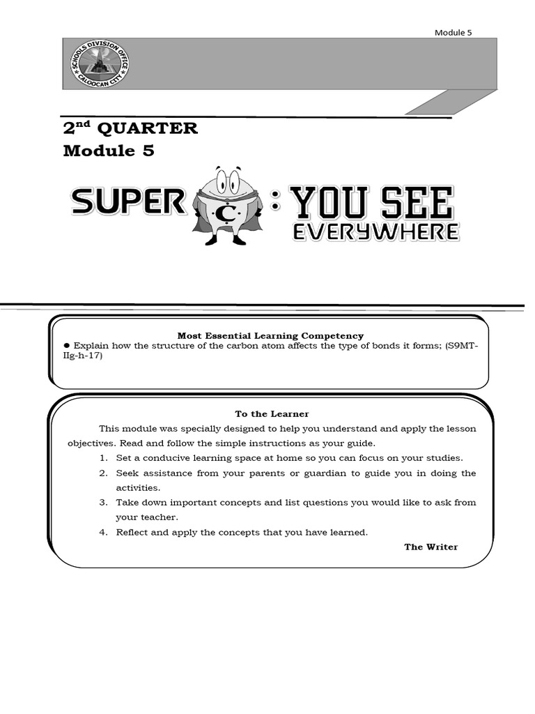 Science 9 Q2 Week 5 | PDF | Functional Group | Organic Compounds