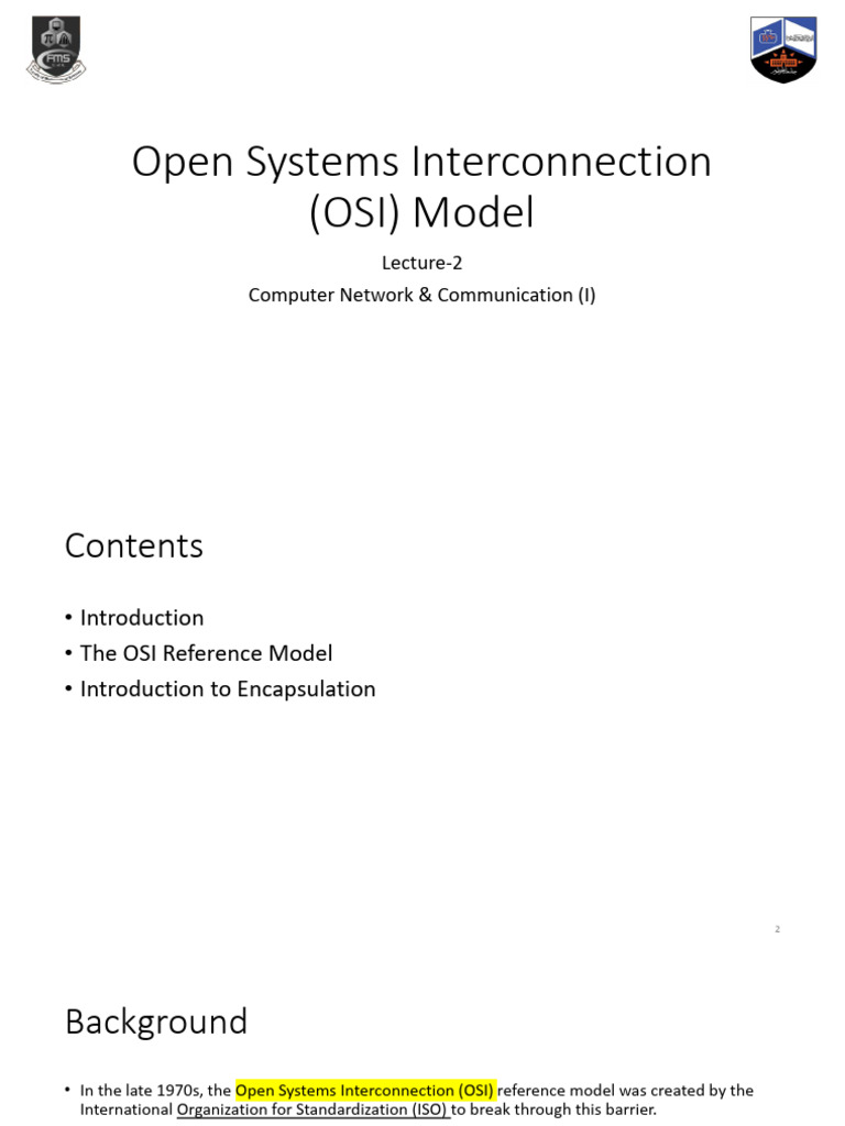 Lecture-2-OSI Model | PDF | Osi Model | Computer Network