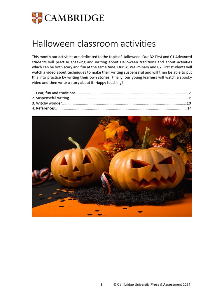 Halloween Classroom Activities | PDF | Foreign Language Studies