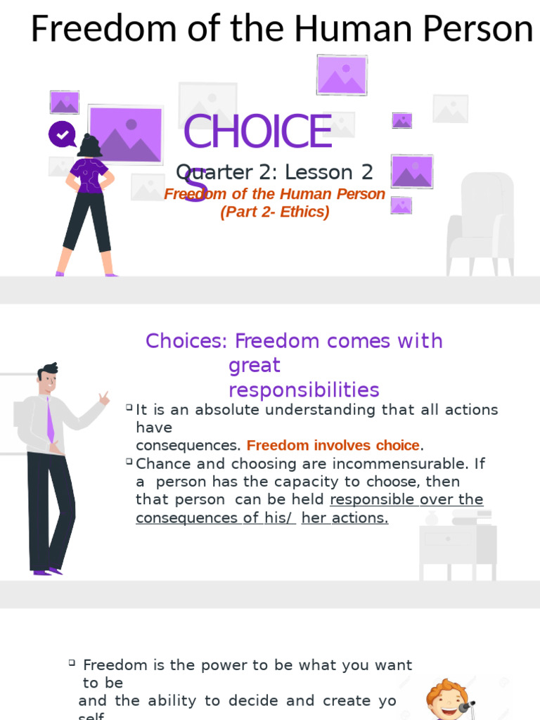 q2 Lesson 2 - Choices - Hand-Outs | PDF | Free Will | Morality