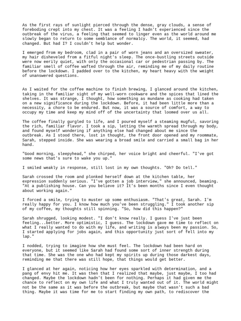 Lockdown Story | PDF