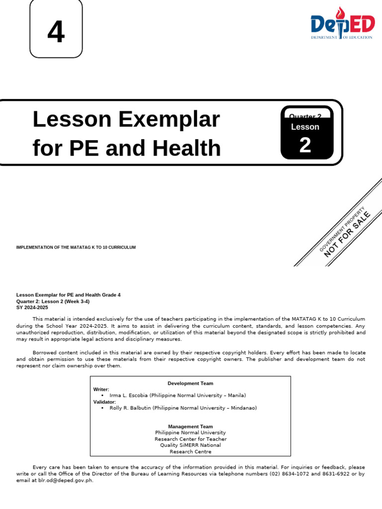 Q2 - LE - PE and Health 4 - Lesson 2 - Week 3-4 | PDF | Infection ...