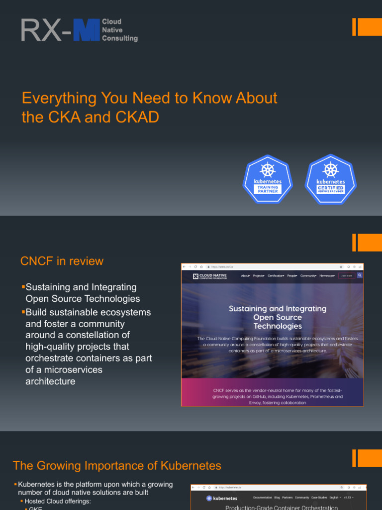 RX M Webinar Everything You Need To Know About The Cka Ckad | PDF | Cloud Computing | Computer ...
