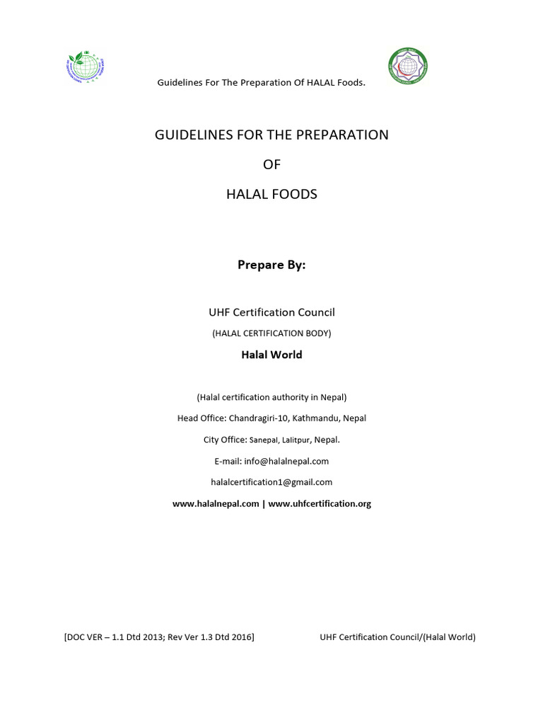 Halal-GUIDELINES-FOR-THE-PREPARATION | PDF | Animal Slaughter